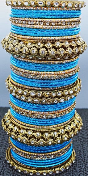 Blue Bangle Set | Buy Now | Exclusive | bedazzledbyrani